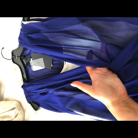 Raoul | Dresses | Nwt Raoul Carbon Blue Wrap Dress With White Slip ...